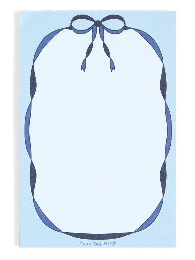 Blue Coquette Bow 4×6 Notepad - Callie Danielle Shop