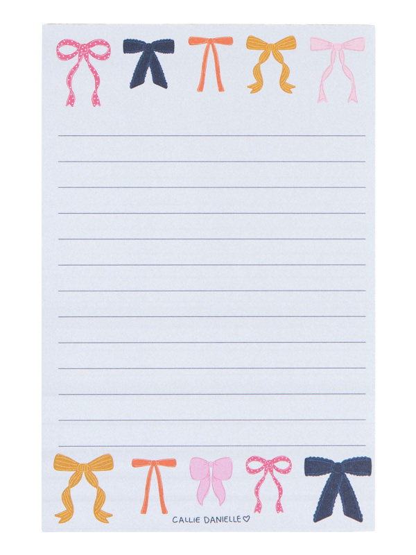 Coquette Bows 4×6 Notepad - Callie Danielle Shop