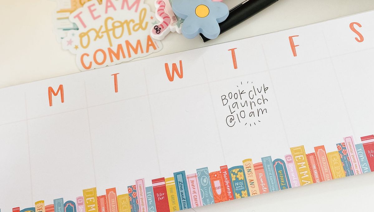 Book Stack Weekly Notepad - Pippi Post