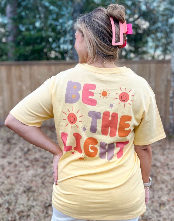 Be The Light - Callie Tee - Light Yellow - Callie Danielle Shop