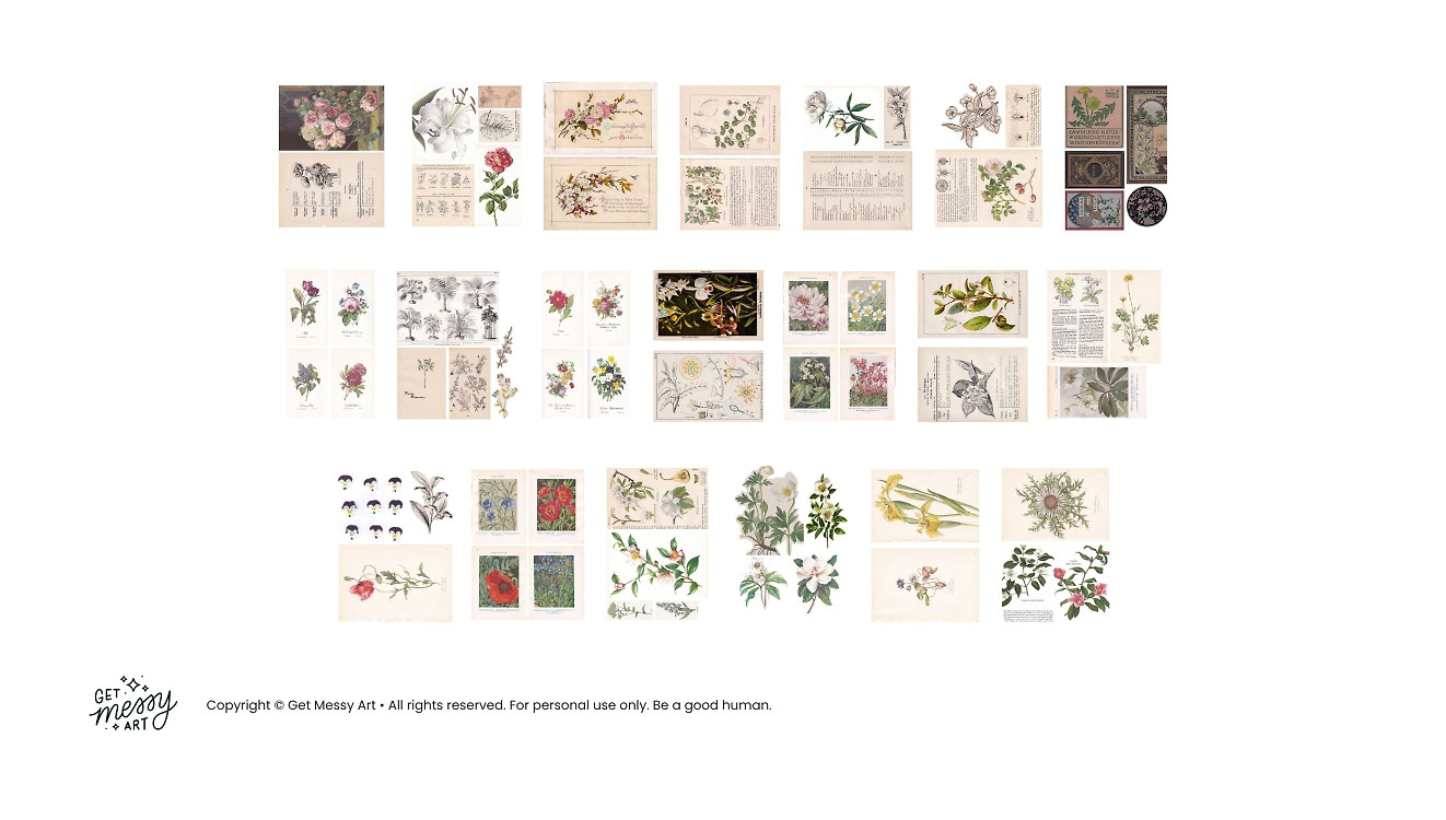 Digital Ephemera - Floral - Get Messy