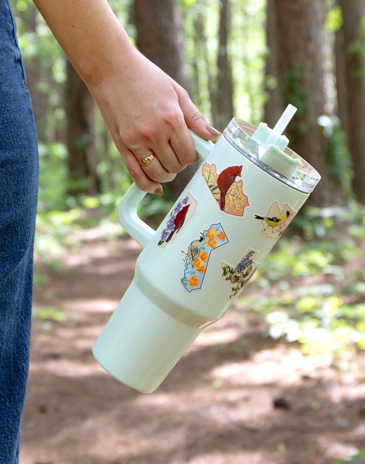 Birds & Blooms Illinois Decal Sticker - 1canoe2