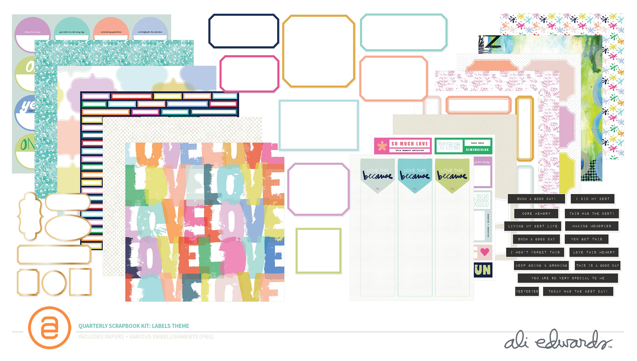 Ali Edwards Design Inc. | Digital Scrapbook Kit - Labels