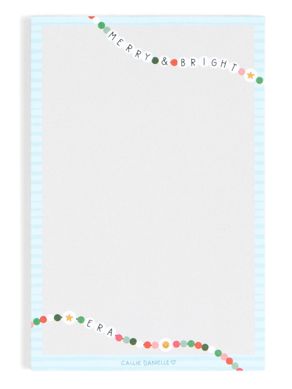 Merry & Bright Era Christmas 4×6 Notepad - Callie Danielle Shop
