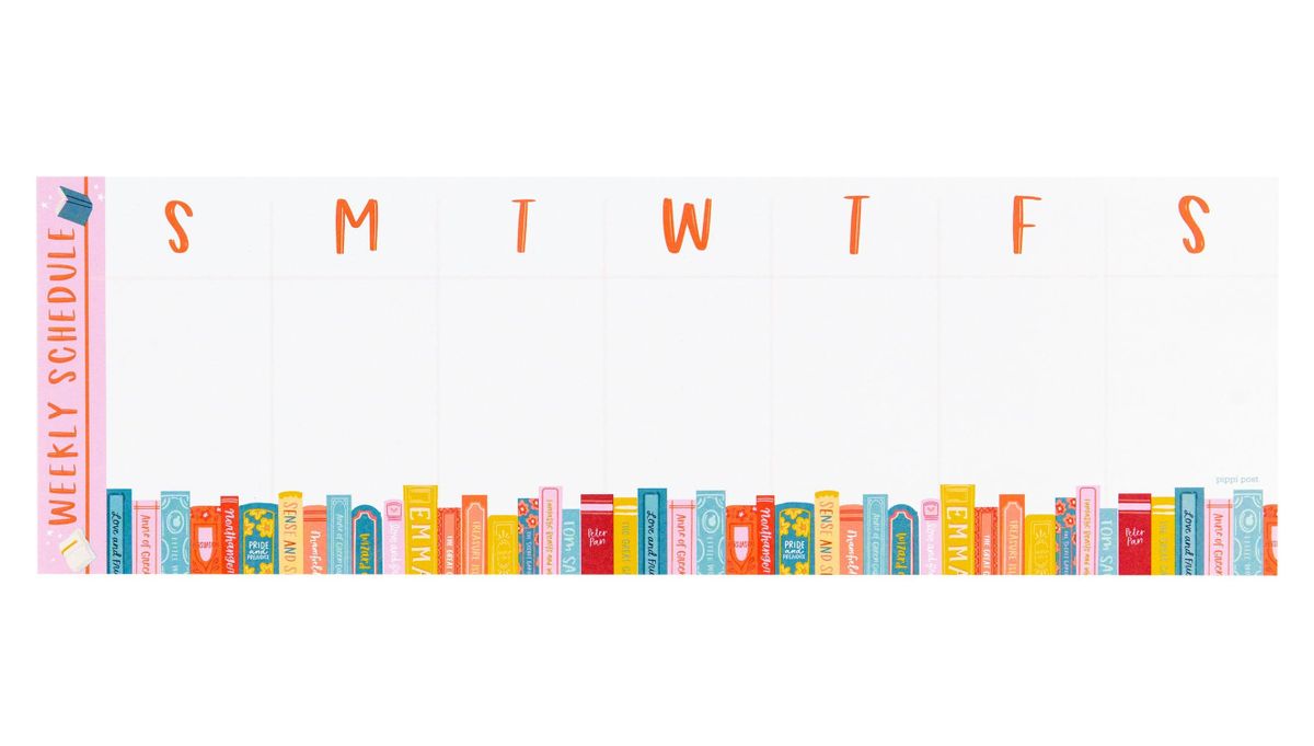 Book Stack Weekly Notepad - Pippi Post