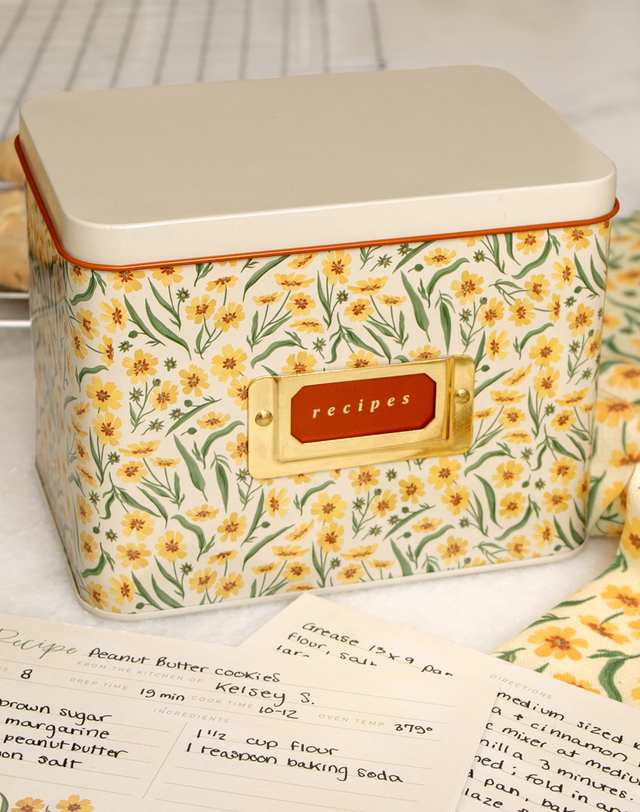 Beige Gingham Large Recipe Binder - 1canoe2