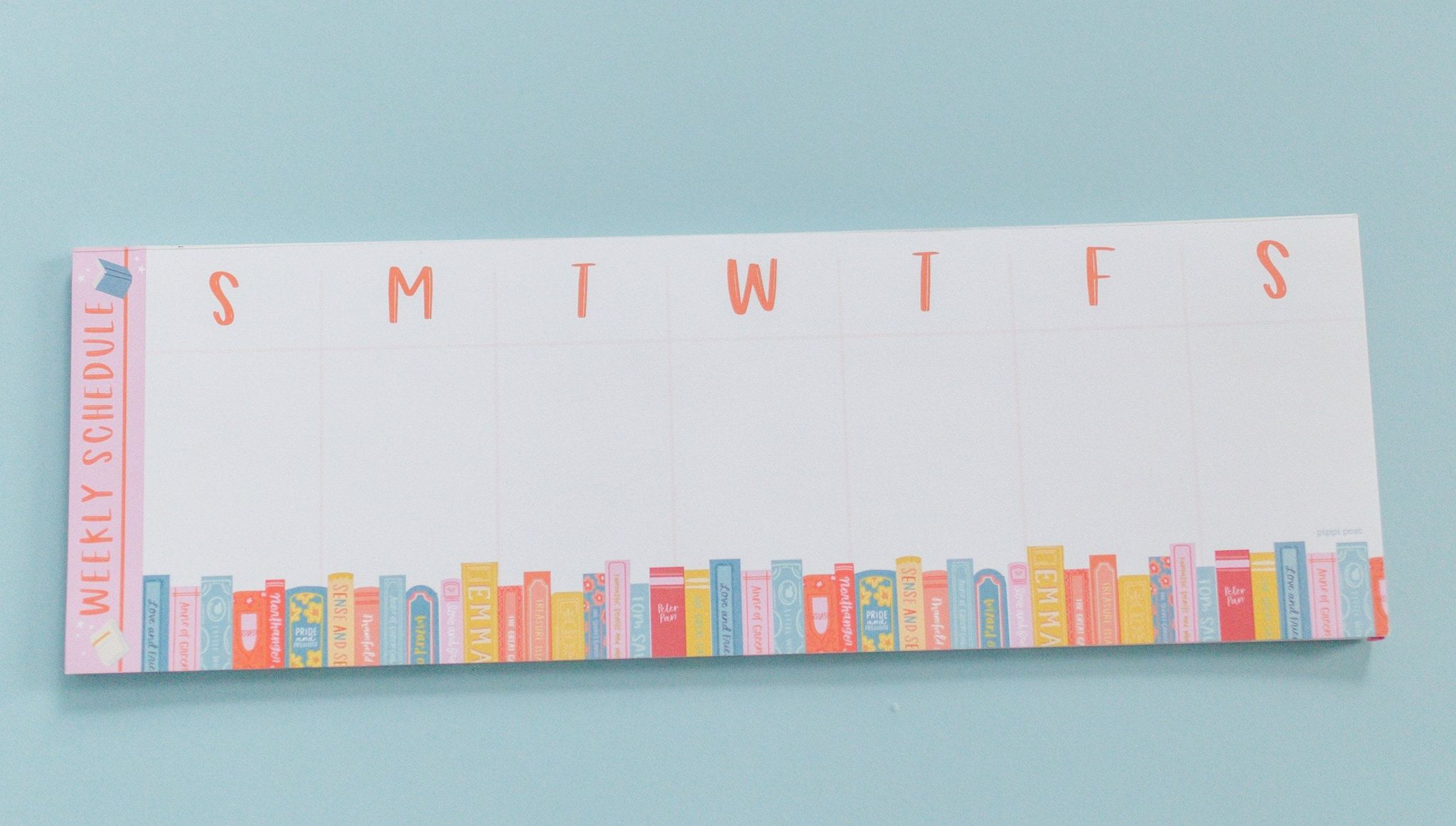 Book Stack Weekly Notepad - Pippi Post
