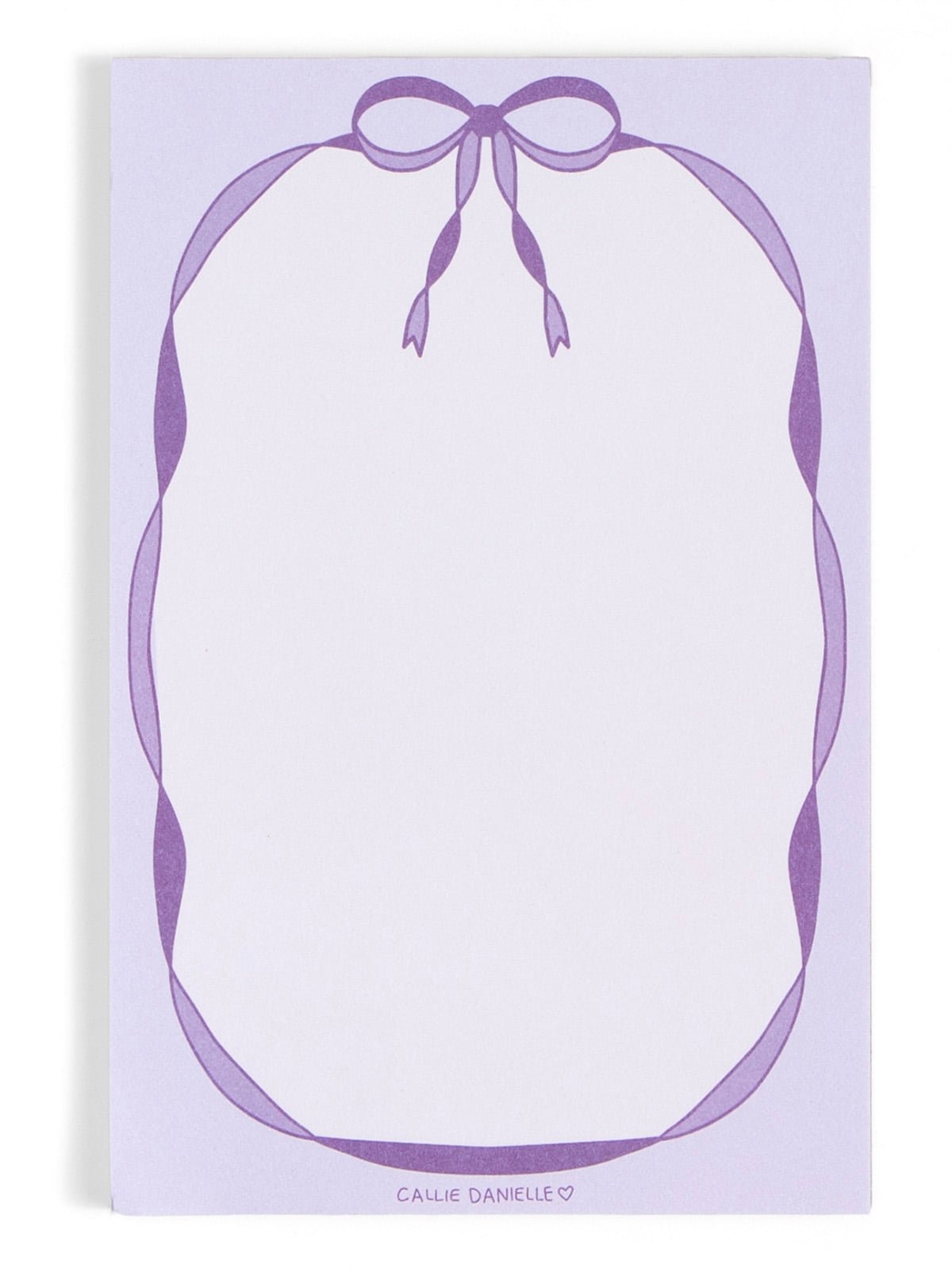 Purple Coquette Bow 4×6 Notepad - Callie Danielle Shop