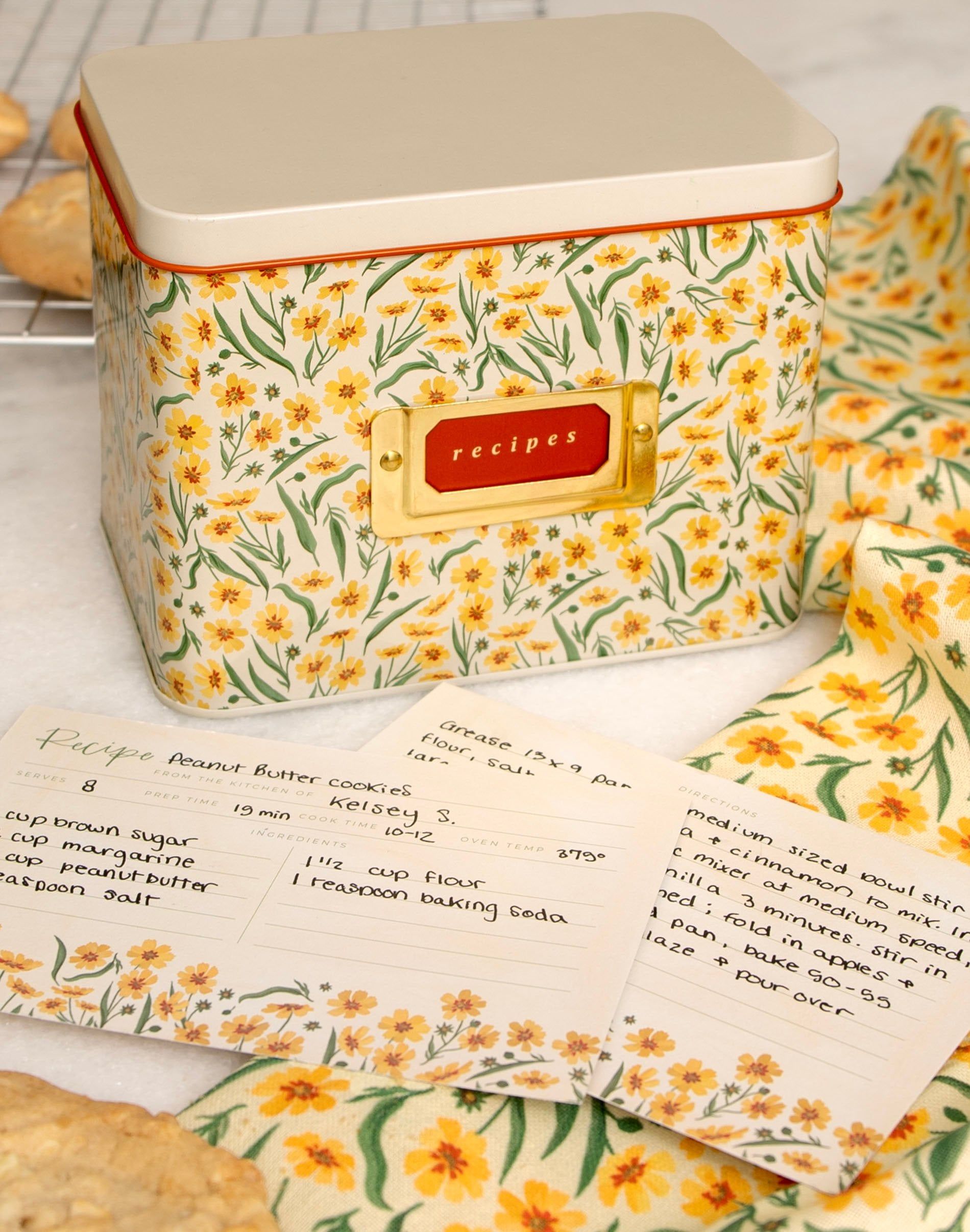 Goldenmane Tin Recipe Box - 1canoe2
