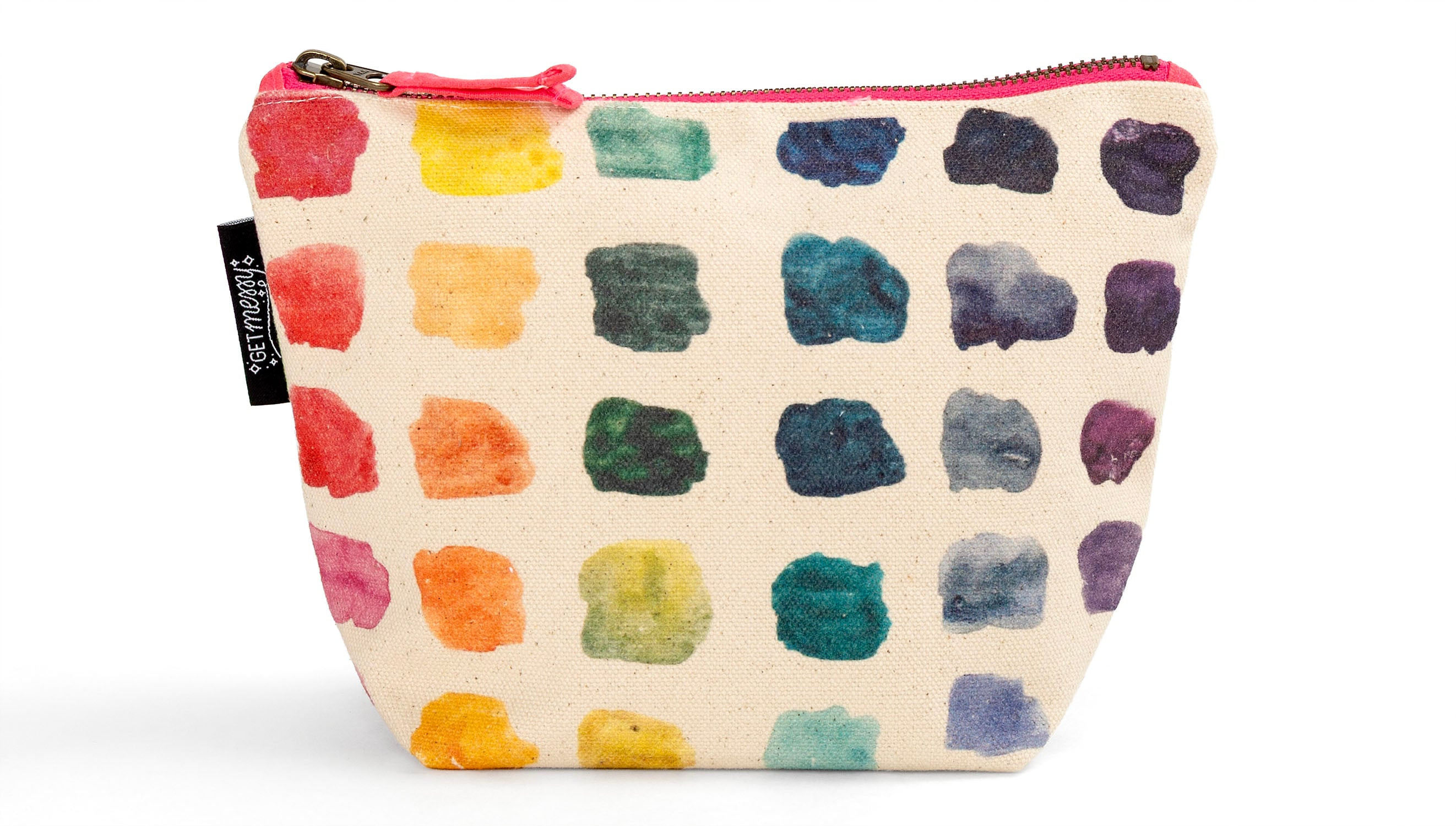 Paint Swatch Canvas Pouch - Get Messy