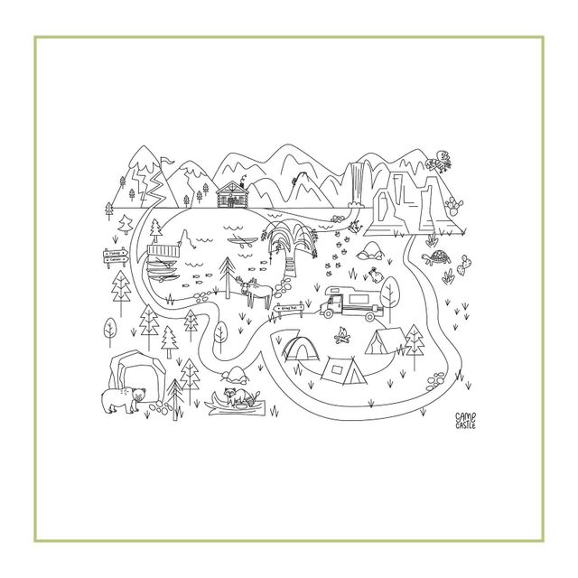 Space Printable Play Mats - Camp Castle