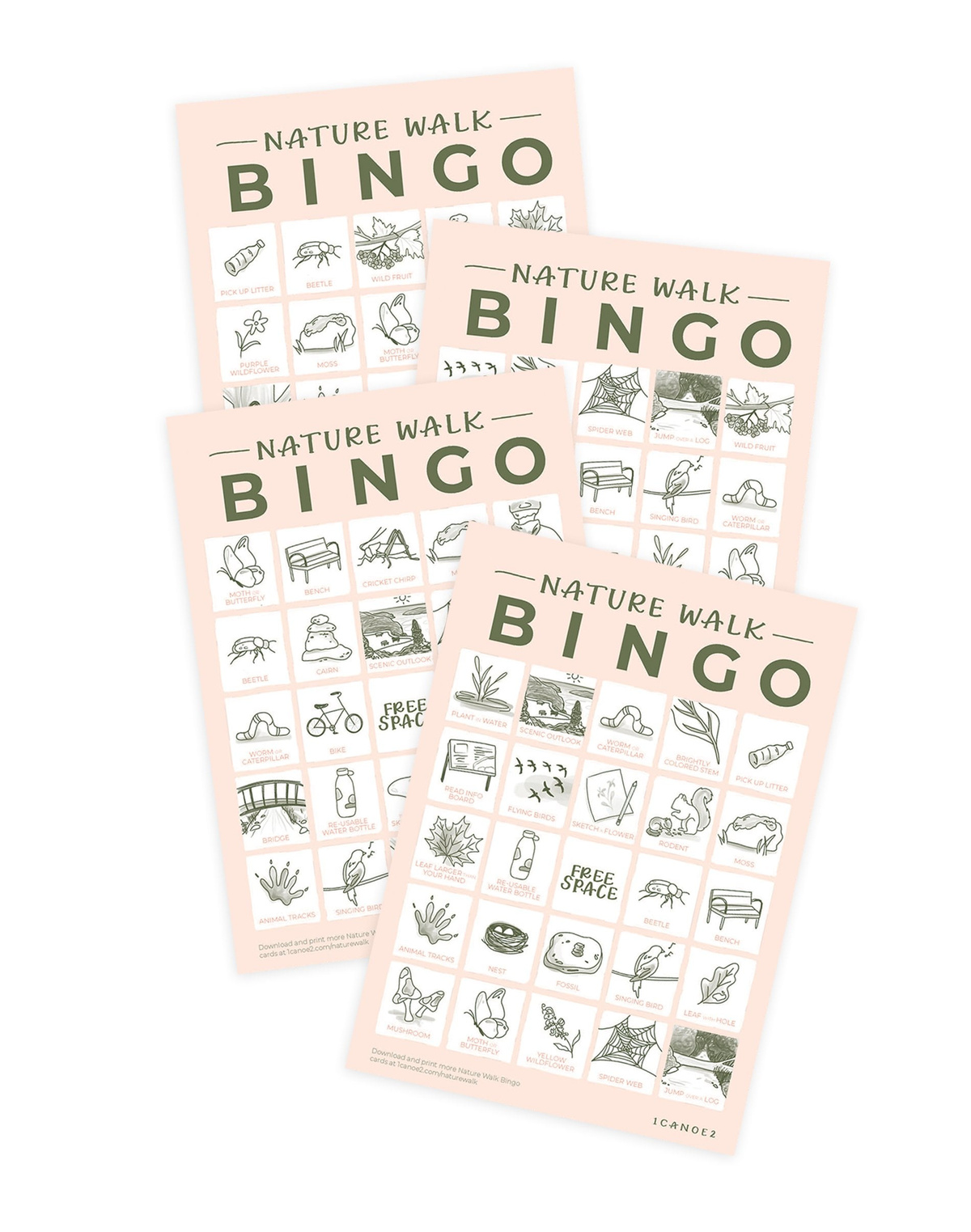 Digital Printable Nature Walk Bingo - 1canoe2