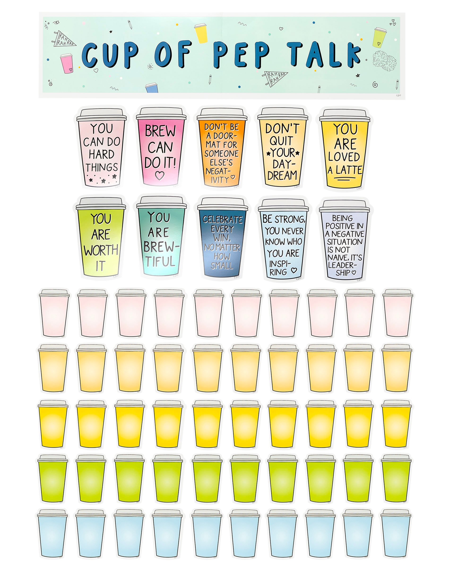 Cup of Pep Talk Bulletin Board Kit - Callie Danielle Shop