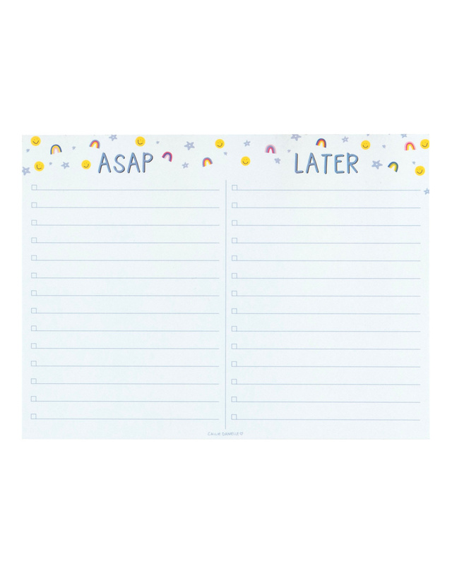 ASAP & Later Checklist Notepad - Callie Danielle Shop