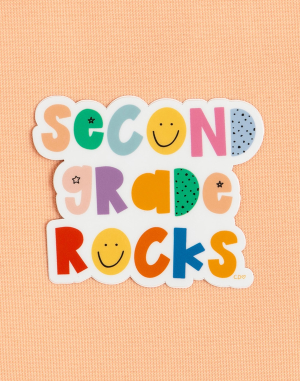Second Grade Rocks Decal Sticker - Callie Danielle Shop