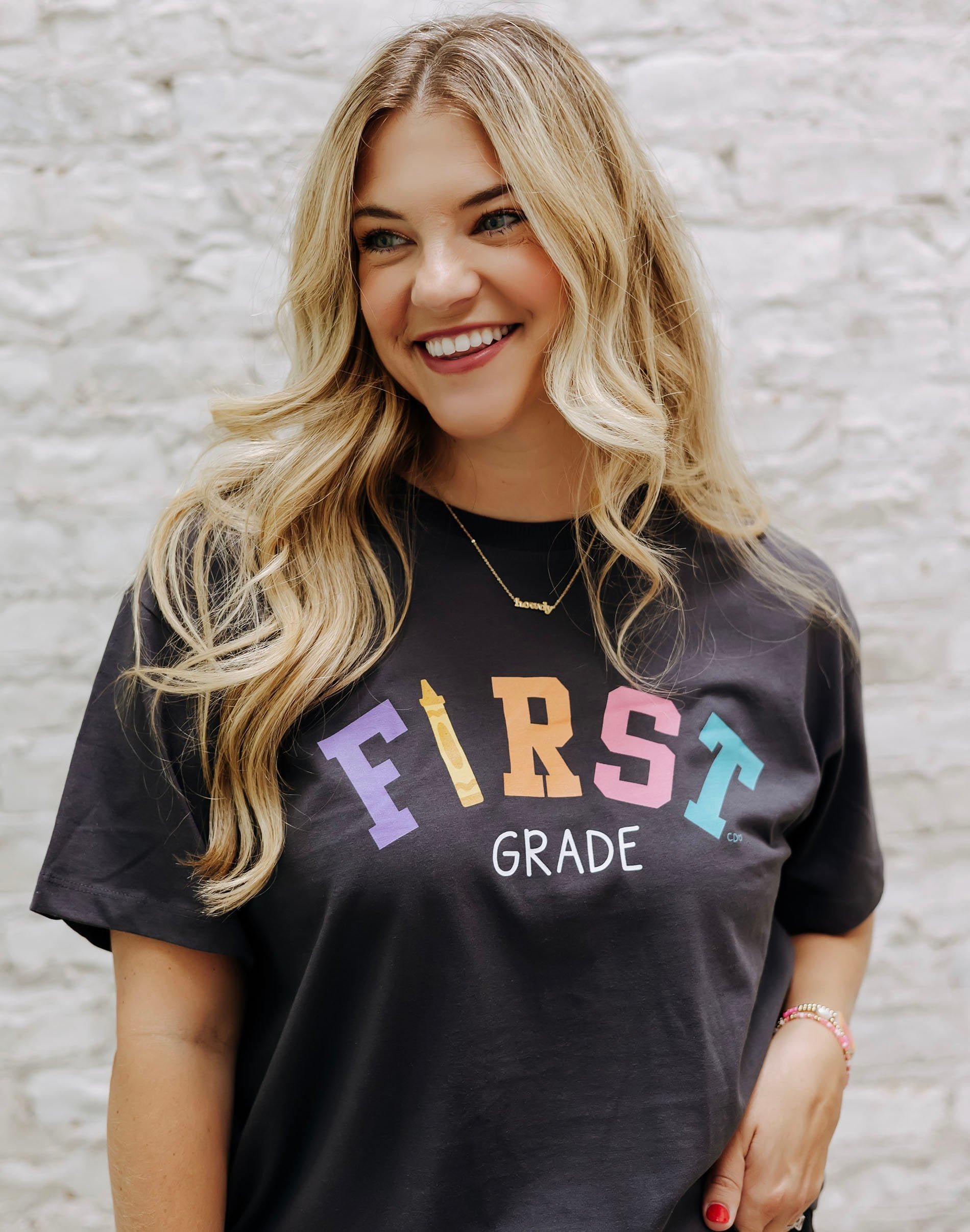 First Grade - Callie Tee - Dark Gray - Callie Danielle Shop