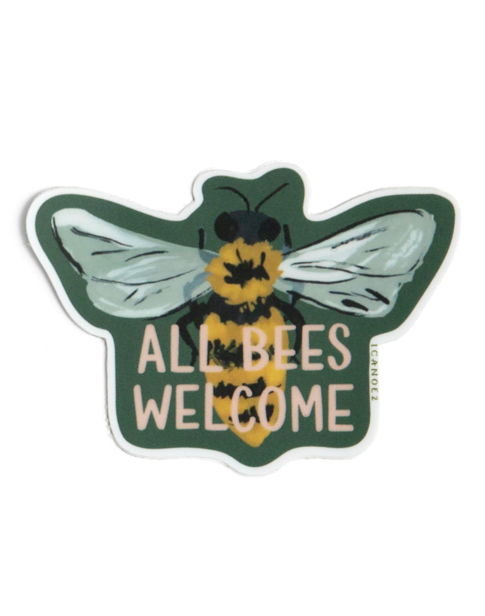 All Bees Welcome Decal Sticker - 1canoe2