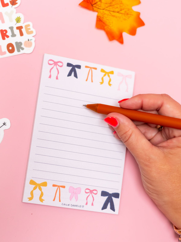 Coquette Bows 4×6 Notepad - Callie Danielle Shop