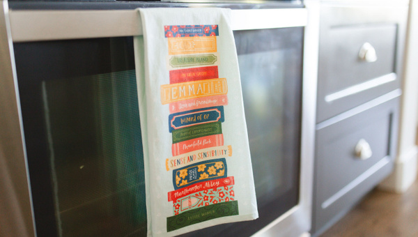Book Stack Tea Towel - Pippi Post