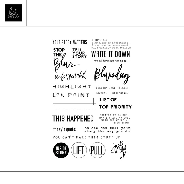 Digital Stop the Blur Stamp Set - Heidi Swapp
