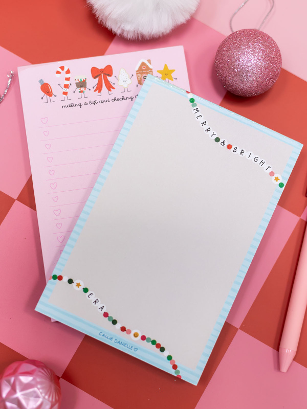 Merry & Bright Era Christmas 4×6 Notepad - Callie Danielle Shop