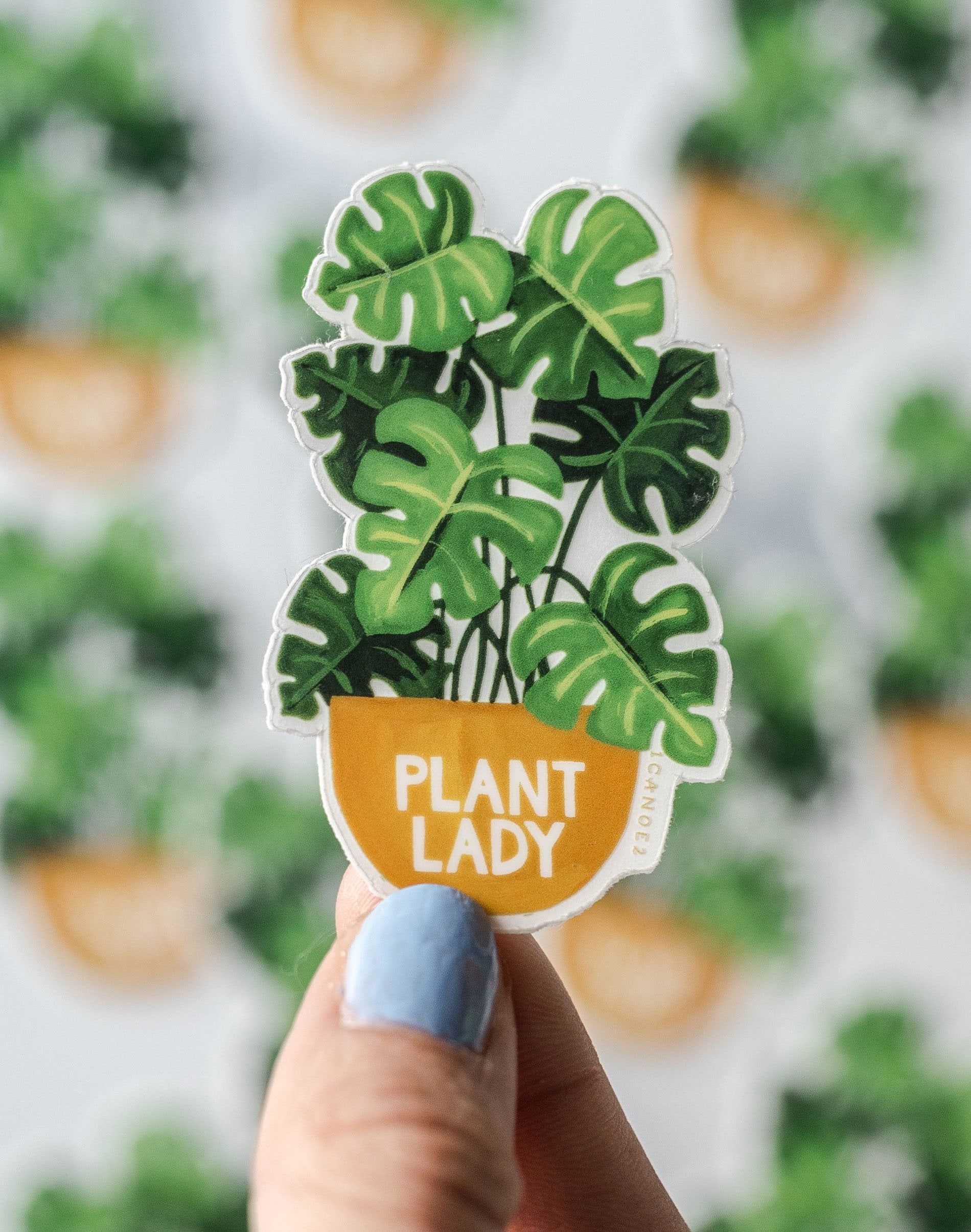 Plant Lady Clear Decal Sticker - 1canoe2